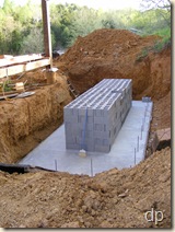 Cedar Ridge Farm: Root cellar: starting to block the walls